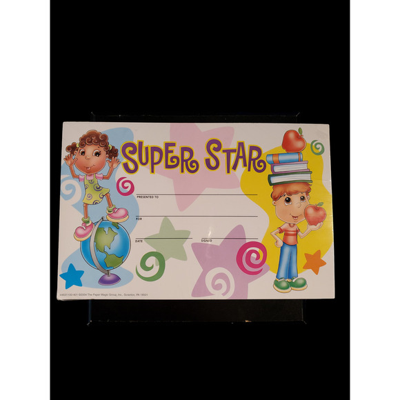 Paper Magic Group | Office | Vintage 204 Super Star Certificate Award ...